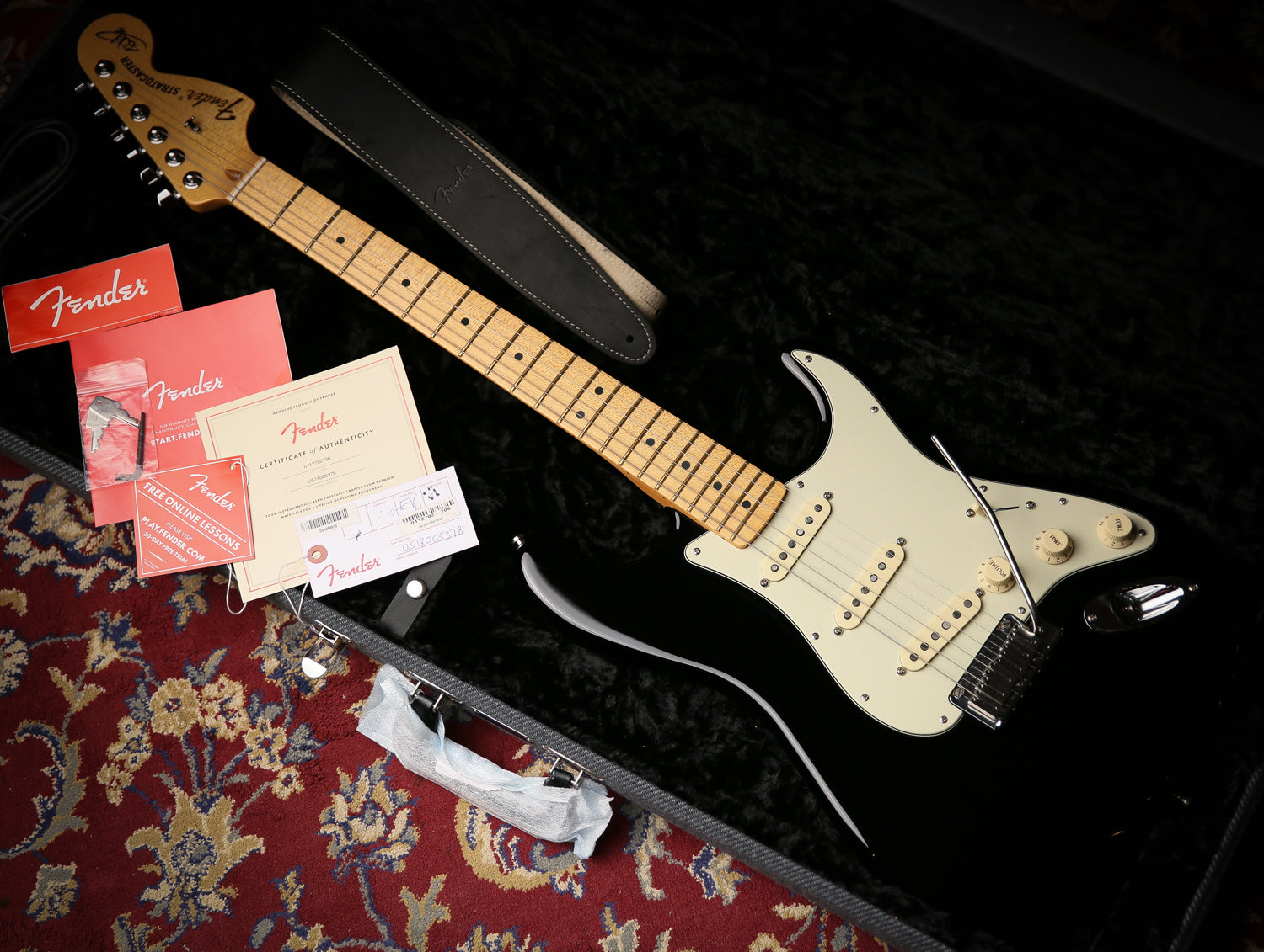 2018 Fender USA The Edge Stratocaster Signature Model Black | ProTone ...